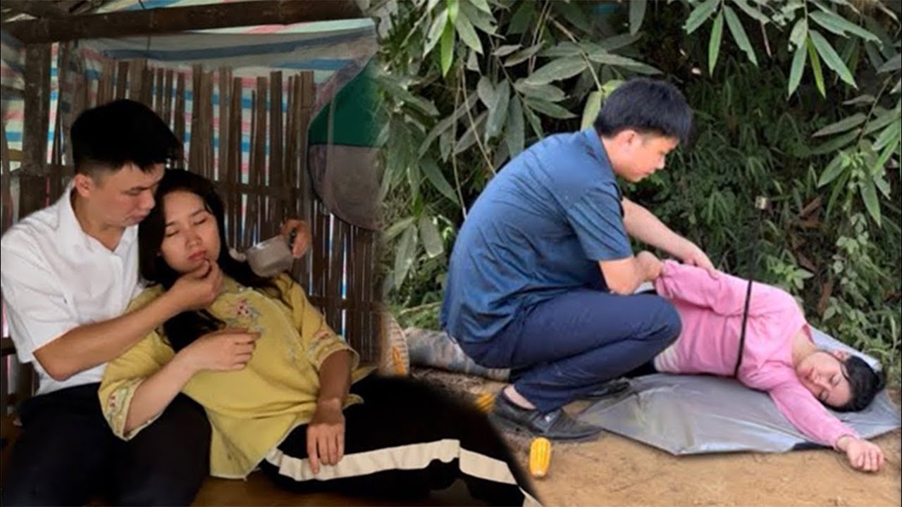 Single mother sick from overwork under the sun and the devoted care of ...