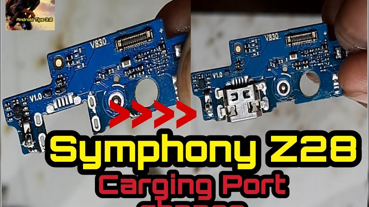 Symphony Z28 charging port change #repairing - YouTube