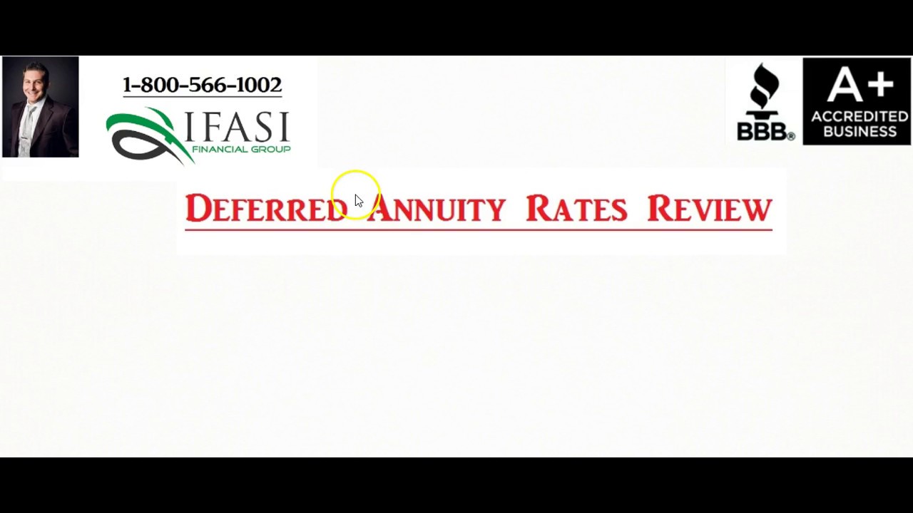 Deferred Annuity Rates - Deferred Annuity Rates Pros and Cons - YouTube