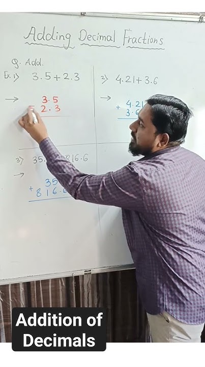 Adding Decimals | How to add decimal numbers | Decimal Fractions class 5 | #decimal #shorts ...