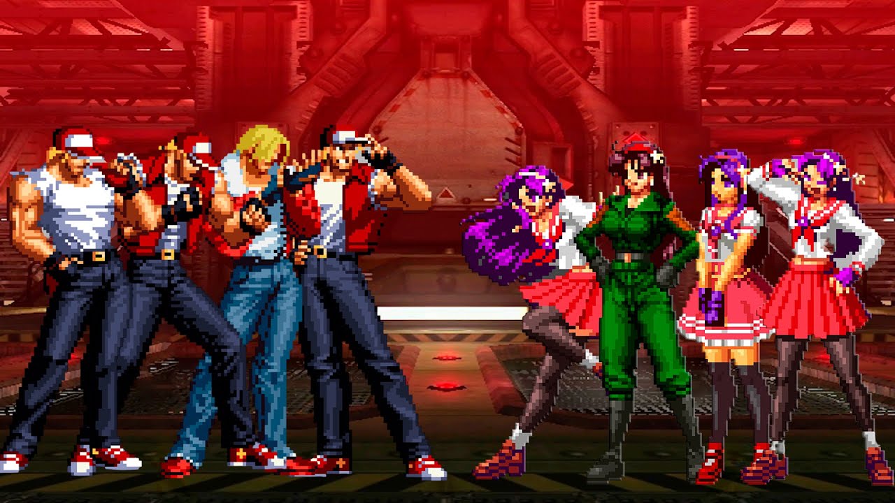 [KOF Mugen] Terry Bogard Team vs Athena Asamiya Team - YouTube