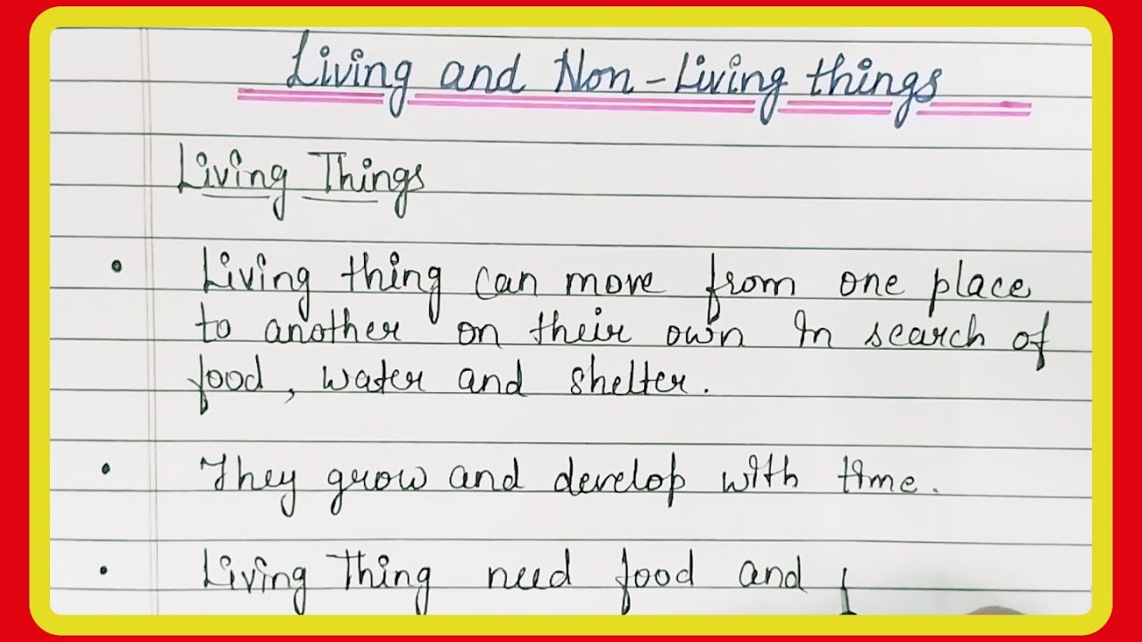 Difference between Living and Non-living Things | Learn the Living and ...