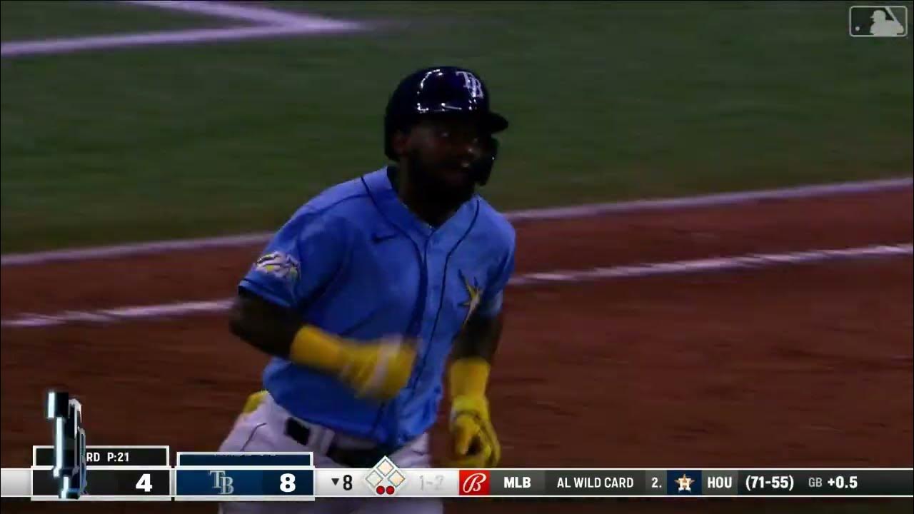 【2023MLB】Osleivis Basabe生涯首轟就是滿貫砲！率領光芒擴大領先12:4 - YouTube