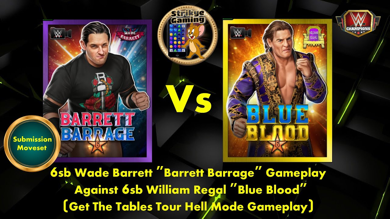 6sb Wade Barrett "Barrett Barrage" Gameplay Against 6sb William Regal ...