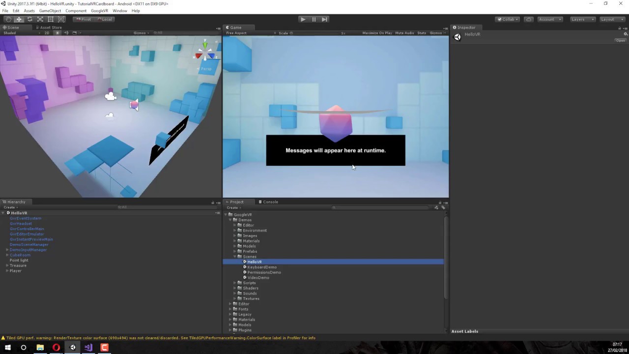 Unity VR - Cardboard 01: Configuração inicial (First Project) - YouTube