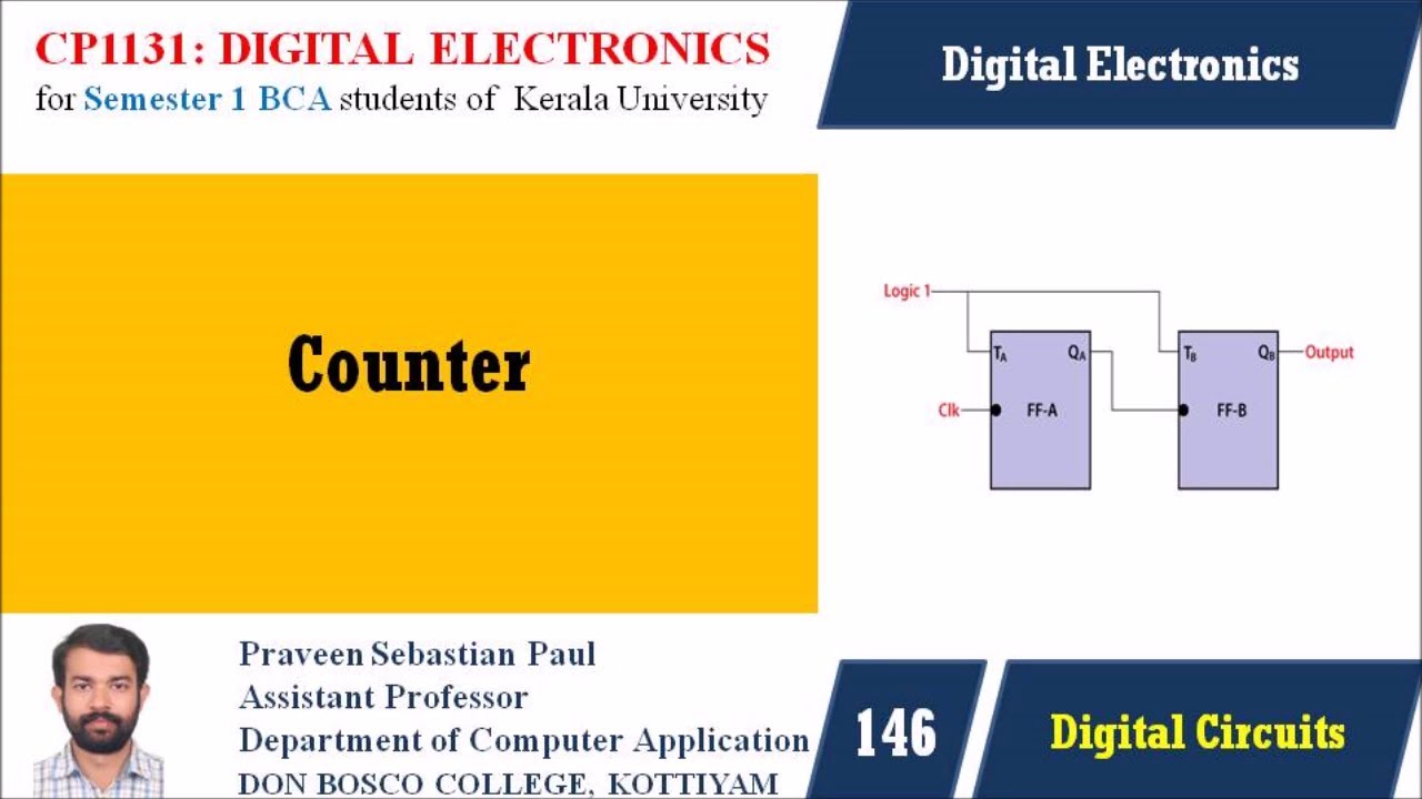 LECTURE 146 – DIGITAL ELECTRONICS –COUNTERS - BCA SEM1 - YouTube