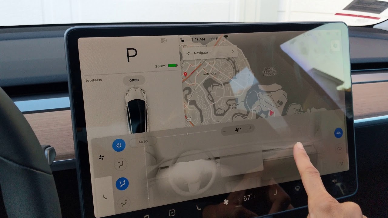 Model 3 V9 new AC/HVAC UI - YouTube
