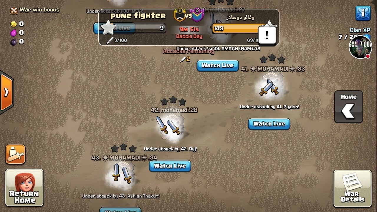 PUNE FIGHTER | LIVE CLAN WAR | CLASH OF CLANS - YouTube