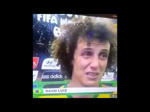 David Luiz Post Match Interview Cries & Crying 7-1 Germany vs Brazil ...