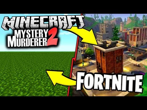 Building TILTED TOWERS in MINECRAFT !! (New Murder Mystery 2) - YouTube