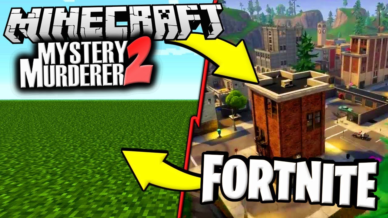 Building TILTED TOWERS in MINECRAFT !! (New Murder Mystery 2) - YouTube
