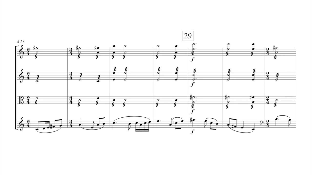 [Pēteris Vasks] String Quartet No.6 (Score-Video) - YouTube