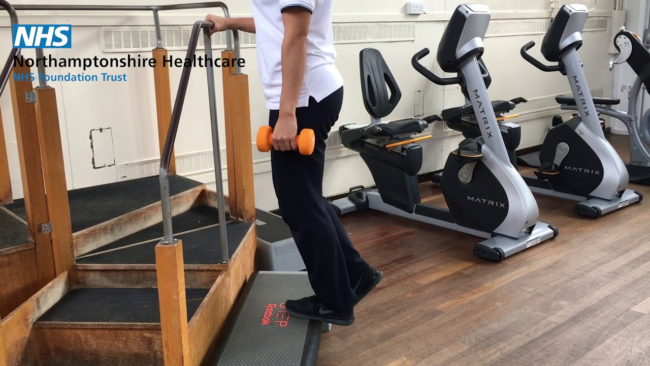 Resisted single leg heel raise - YouTube