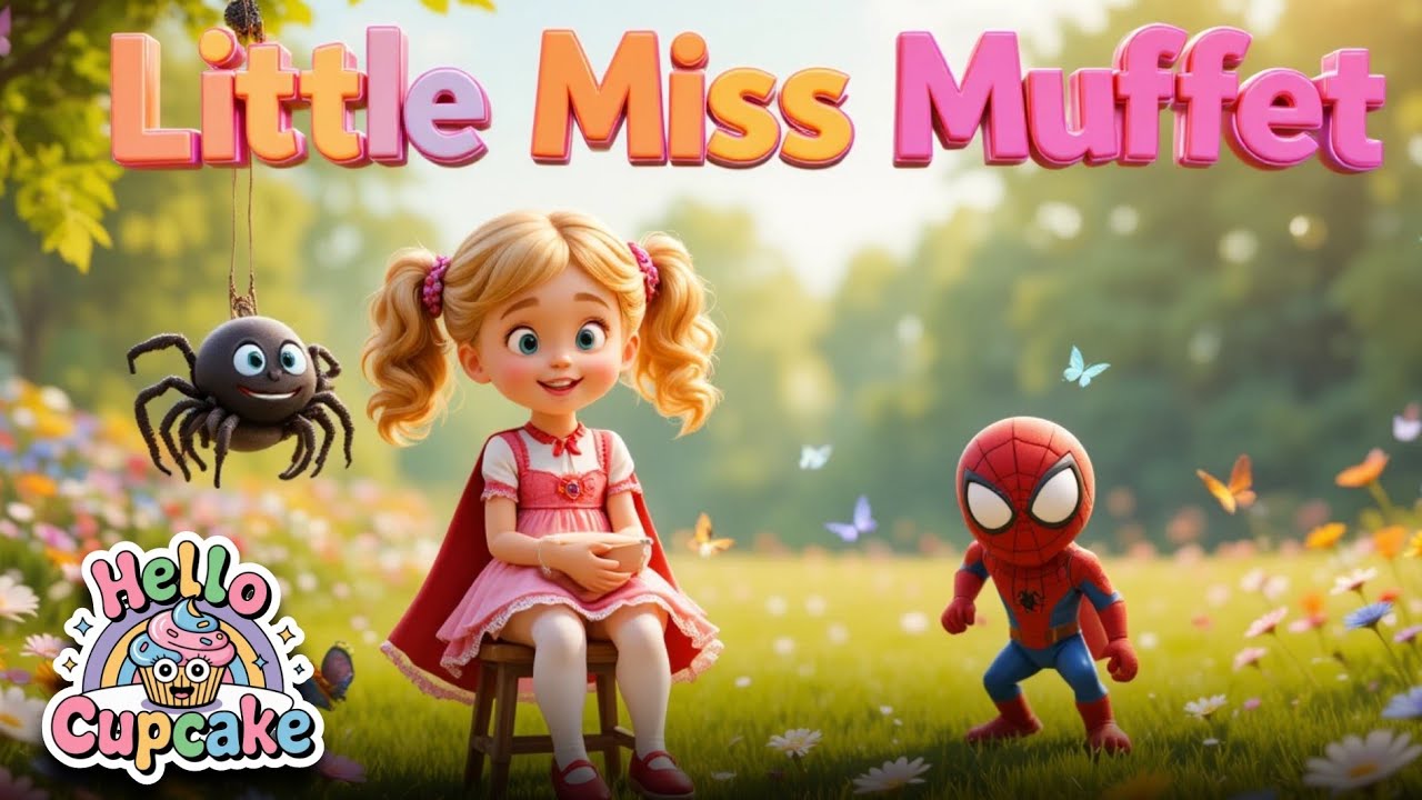 Little Miss Muffet 🕷️ | Funny 3D Cartoon Rhyme for Kids | Spider & Baby ...