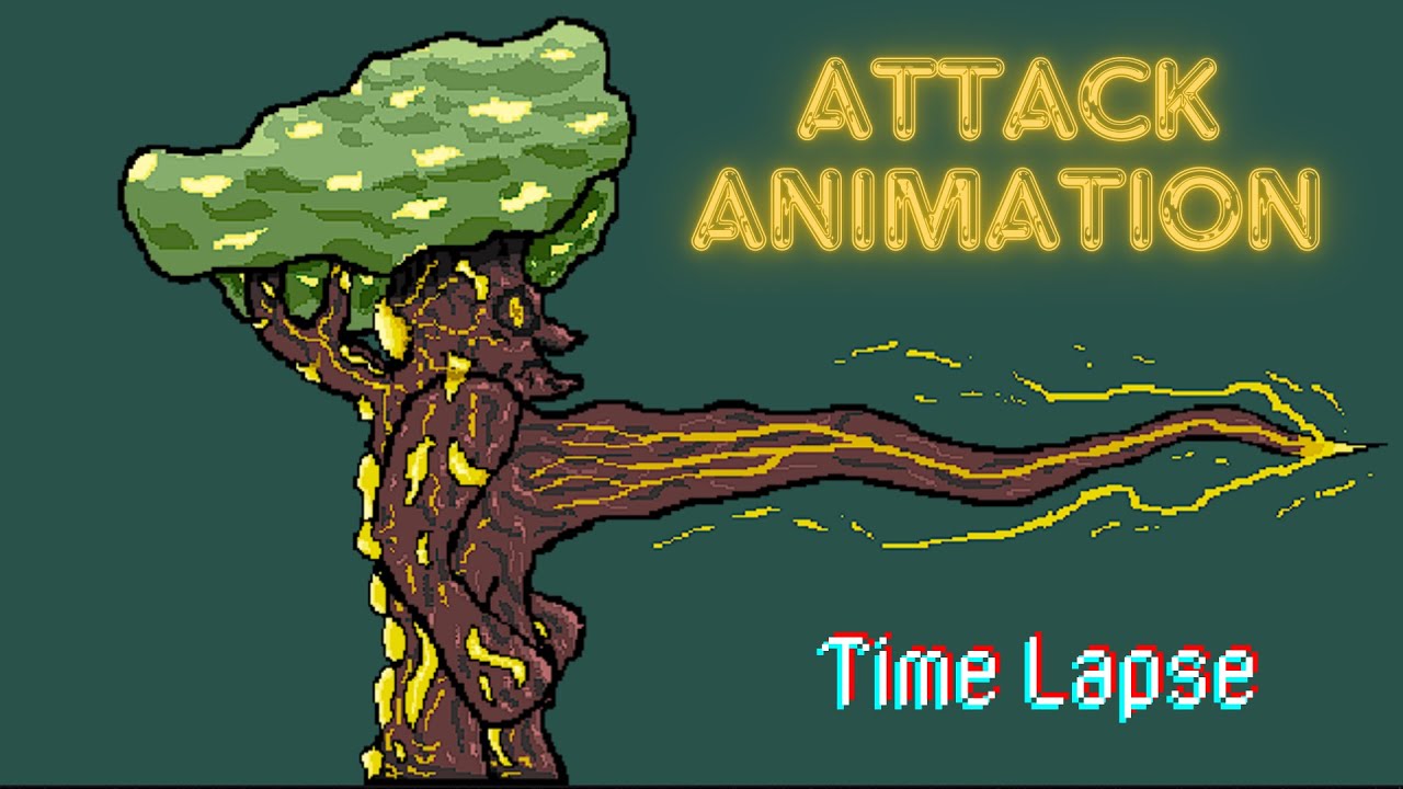 Corrupt Tree Spirit Chest Burst Animation - Pixel Art Time Lapse - YouTube