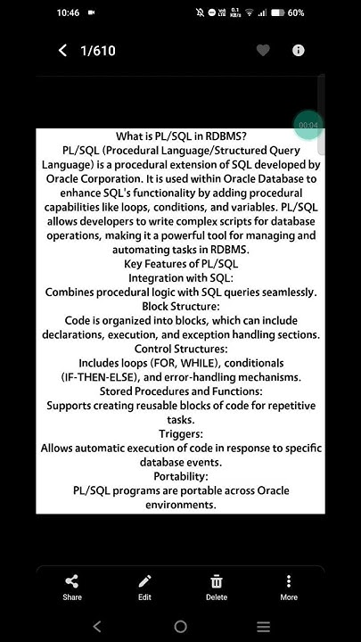 What is PL/SQL in RDBMS? Features and Examples Explained - YouTube