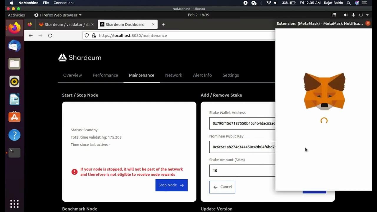 Shardeum Node User Interface - YouTube
