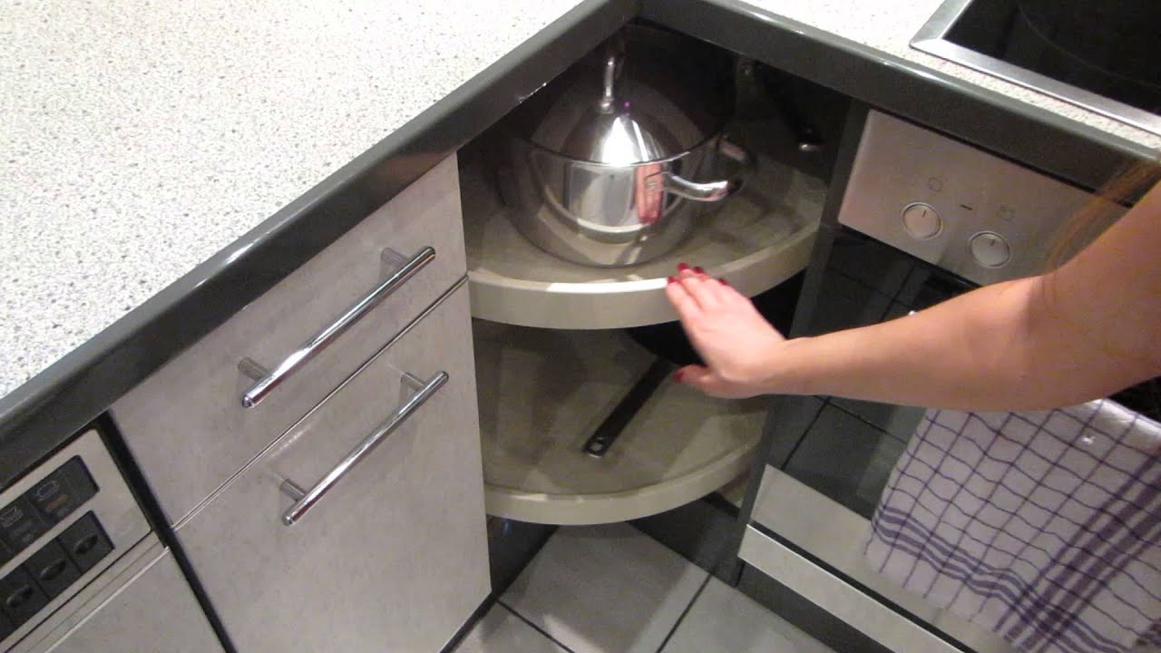 Kitchen furniture corner door mechanism #2 - YouTube