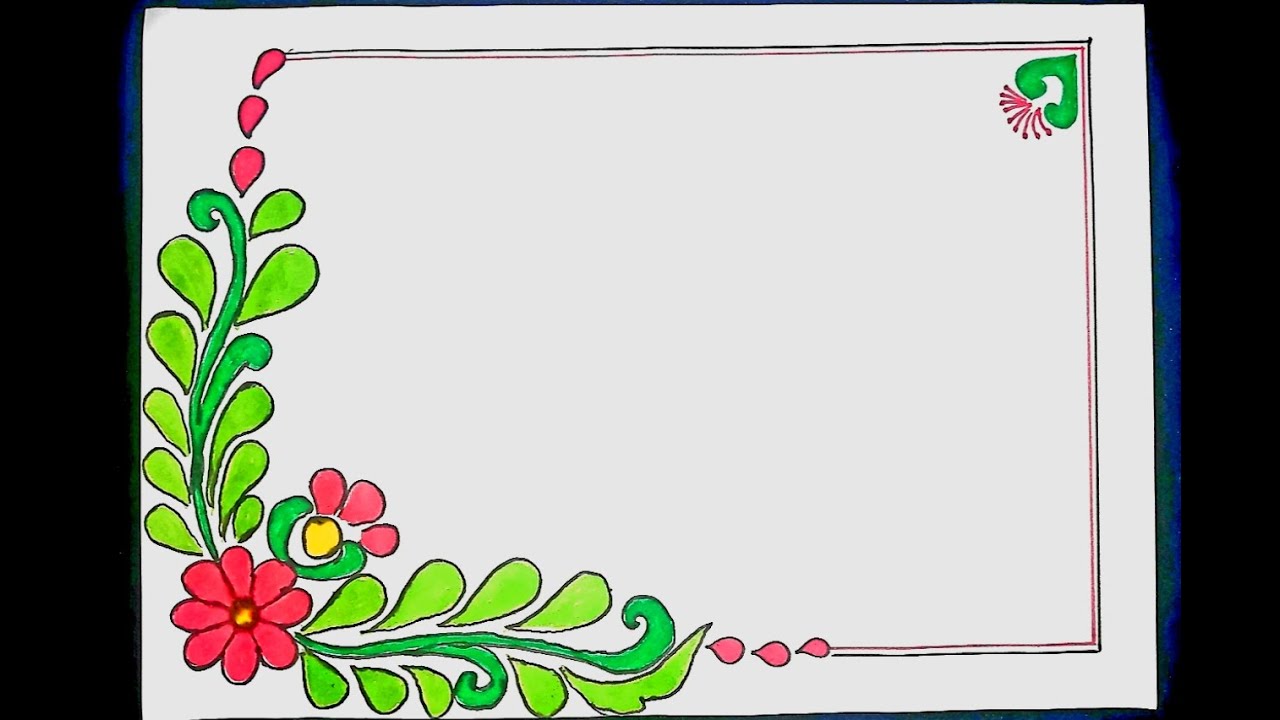 Awesome design How to draw simple beautiful boder design quick and easy ...