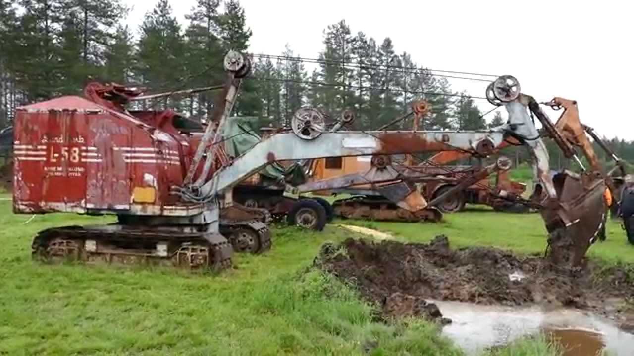 Landsverk L58 BR Lingrävare cable backhoe - YouTube