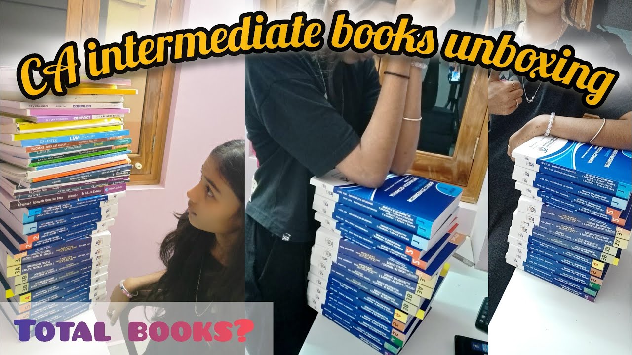 CA intermediate books unboxing। CA inter sept 25 attempt। - YouTube
