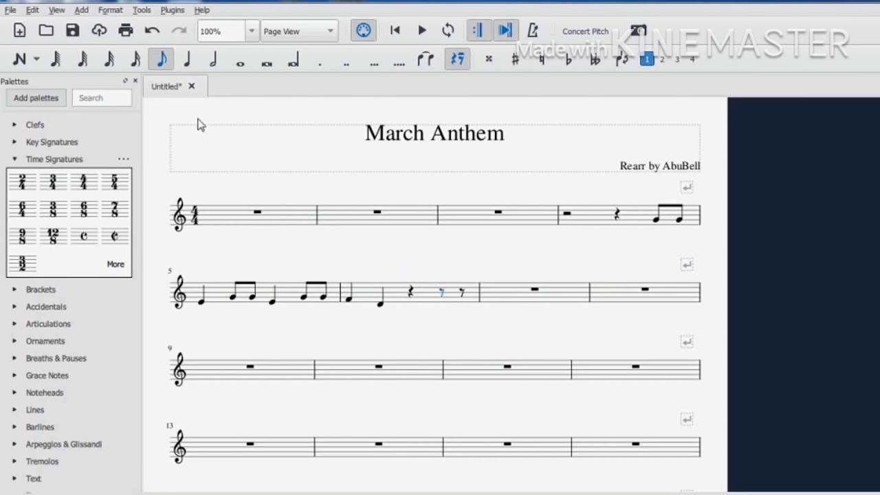 Tutorial Penulisan Skor Lagu March Anthem -Melodi- - YouTube