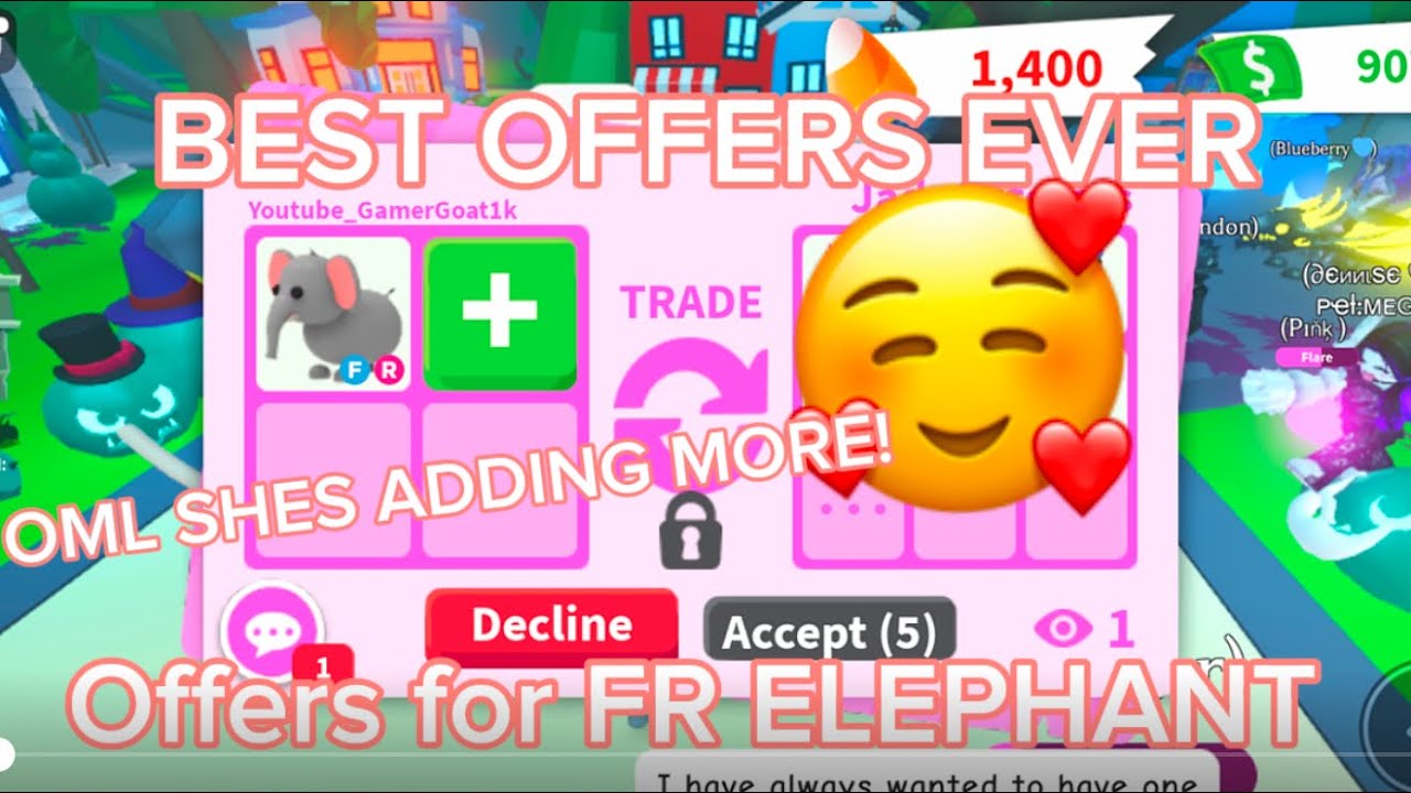 What People Offer for FR ELEPHANT IN ADOPT ME ! BEST OFFERS EVER ...