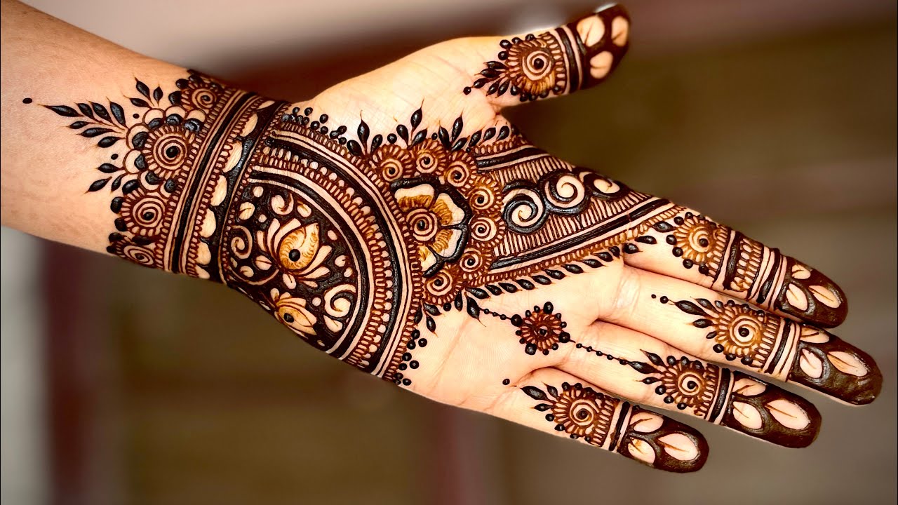 Very Simple And Beautiful Front Hand Mehandi Design || New front Hand ...
