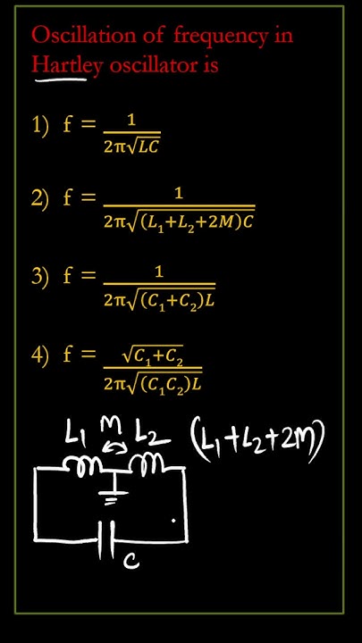 Frequency of Hartley Oscillator #electroniccircuits #gateexam #engineering #hartley - YouTube