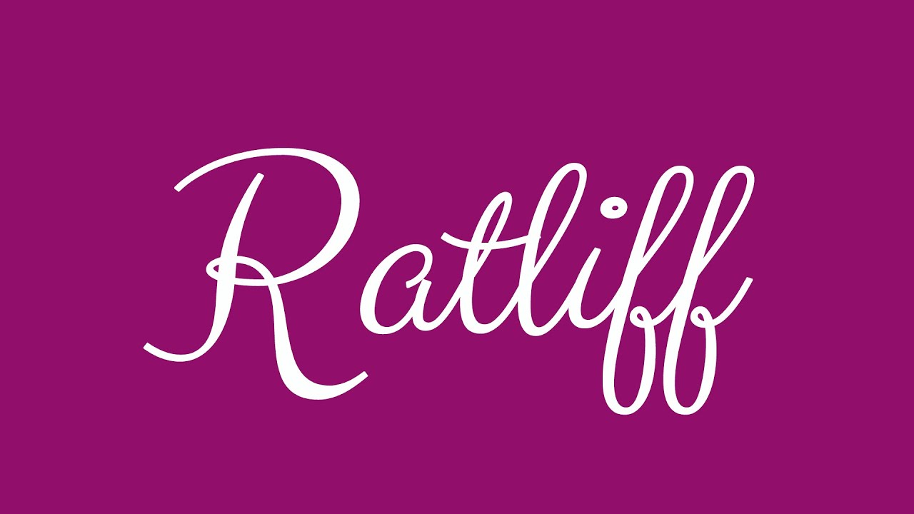 Learn how to Sign the Name Ratliff Stylishly in Cursive Writing - YouTube