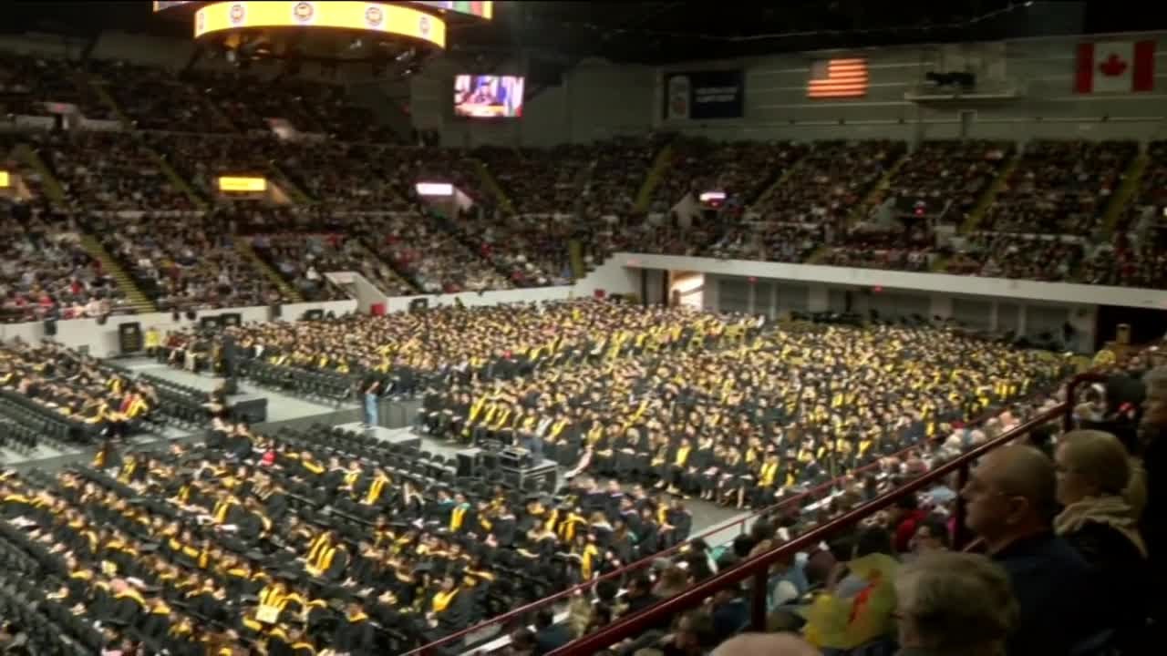 UWM hosts graduation ceremony for 2020, 2021 graduates - YouTube