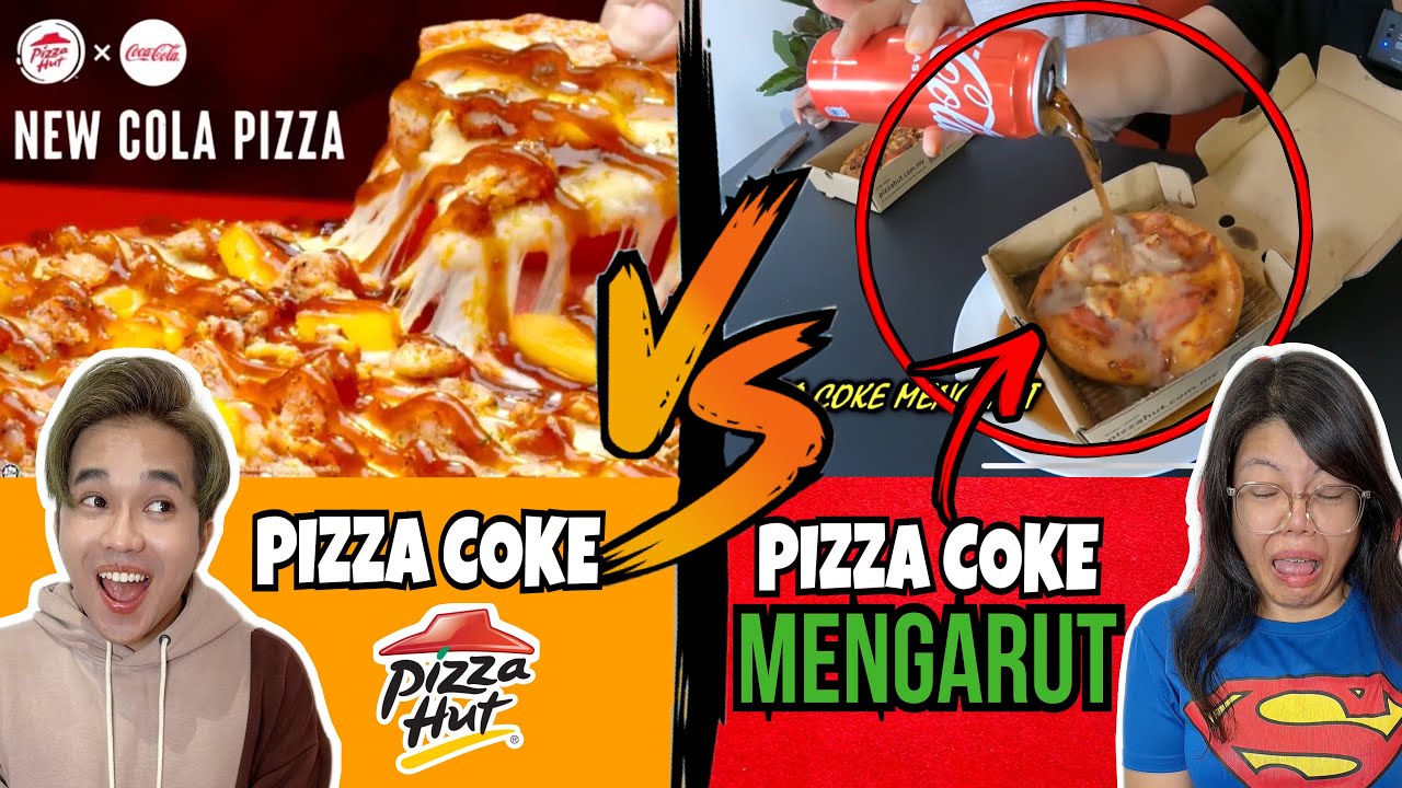 PIZZA HUT COKE VS PIZZA COKE MENGARUT! COKE DISIRAM ATAS PIZZA SAMPAI ...