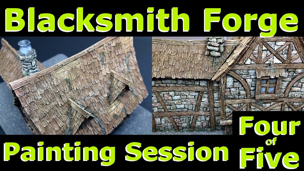 How to paint roof shingles, timbers and tools on the Blacksmith Forge ...
