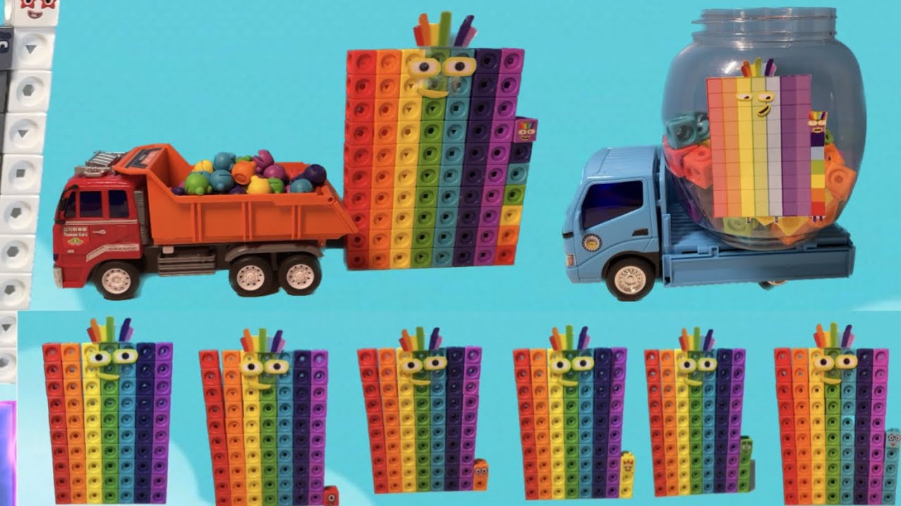 Making numberblocks 1-10 and 70 to 79 70 clubs from MathLink Cubes with ...