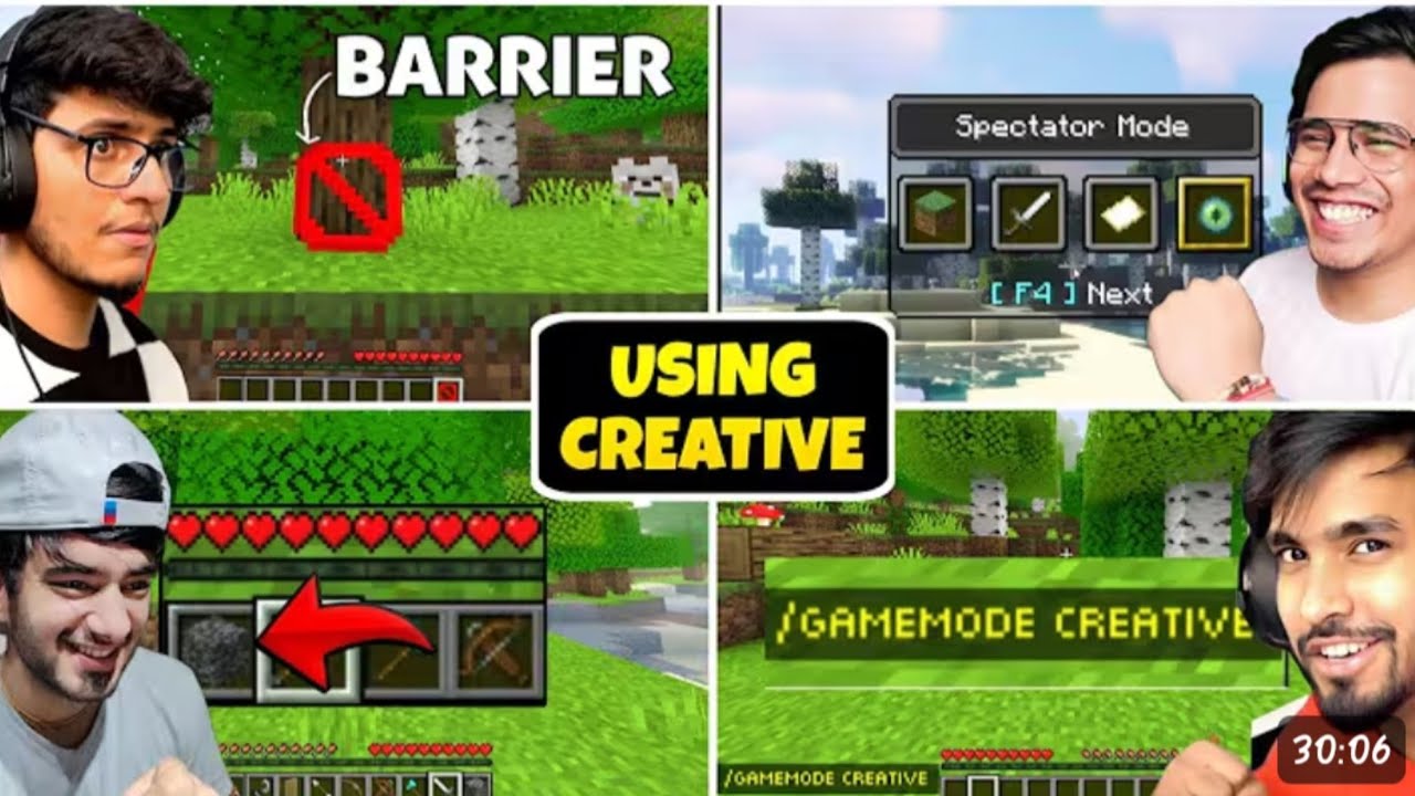 why gamers use CREATIVE mode in Minecraft survival? - YouTube