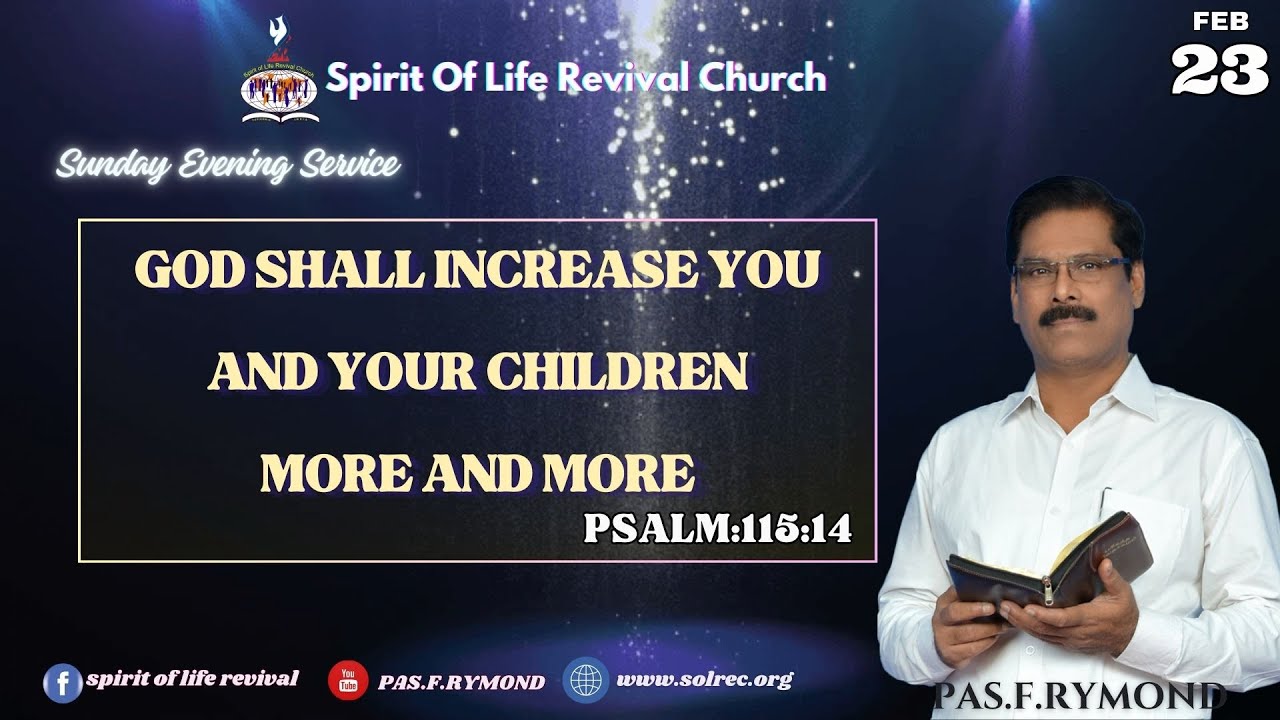 🔴🅻🅸🆅🅴 GOD SHALL INCREASE YOU AND YOUR CHILDREN MORE AND MORE. PSALM 115 ...