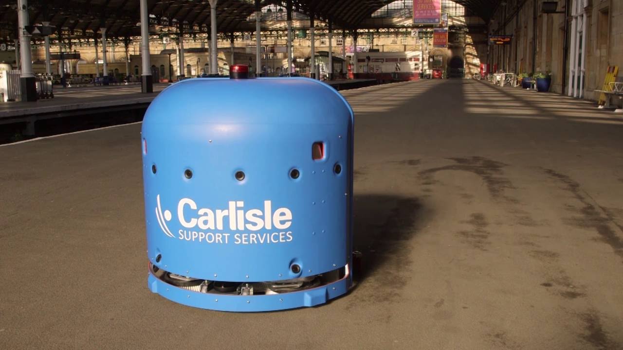 Carlisle Support Services launch Robo 2 Cleaning Machine - YouTube