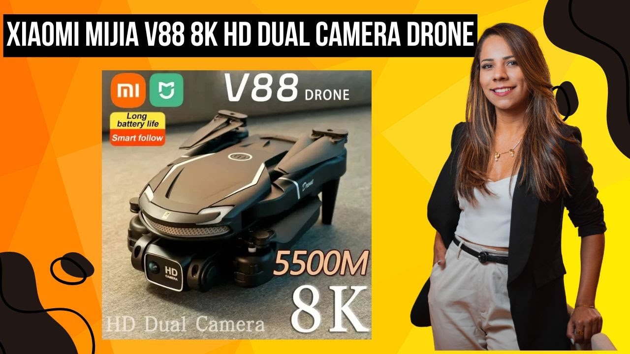 Xiaomi MIJIA V88 8K 5G GPS Professional HD Dual Camera Drone - YouTube