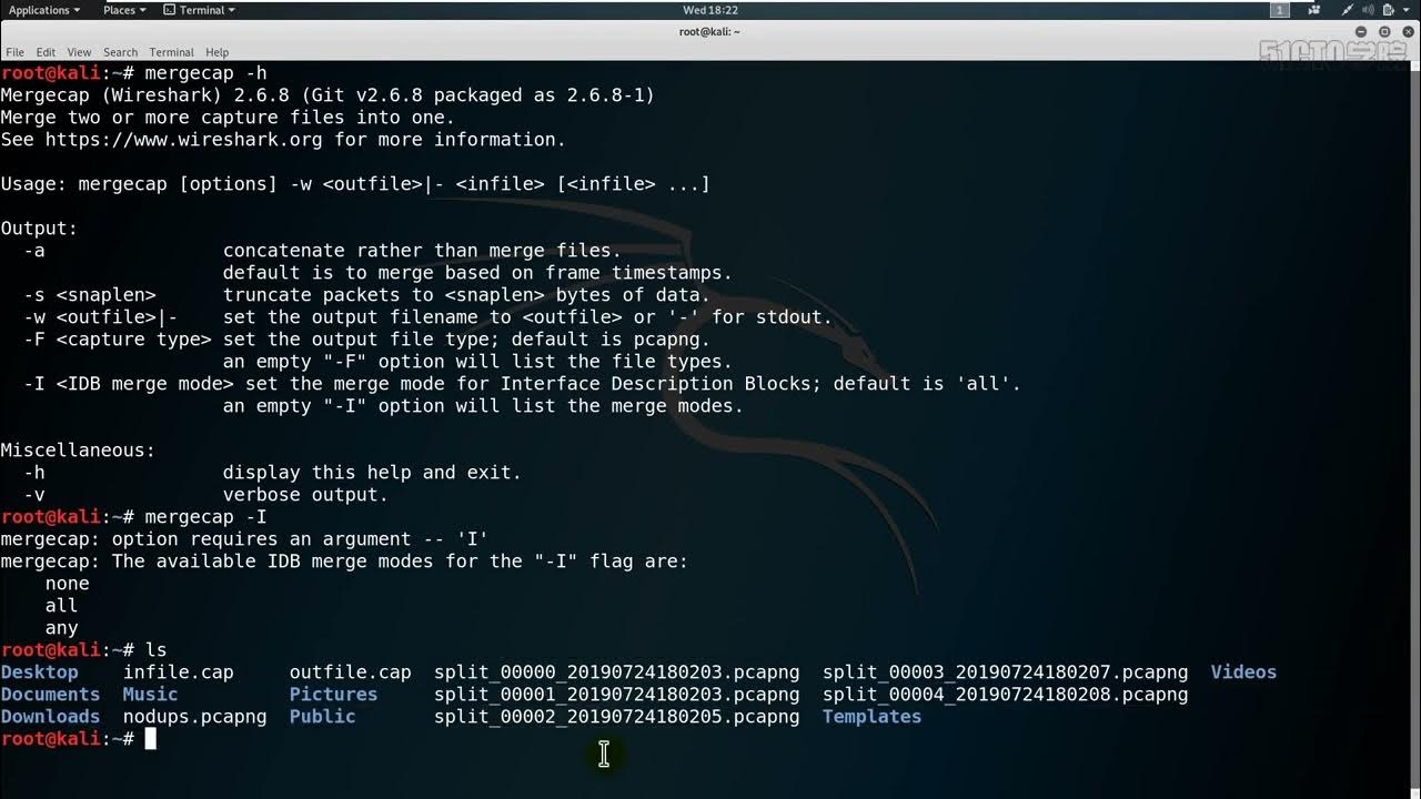 4 命令行工具mergecap简单使用 - YouTube