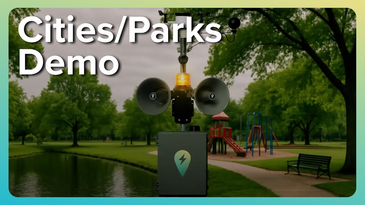 Perry Weather Outdoor Warning System Demo: Parks - YouTube