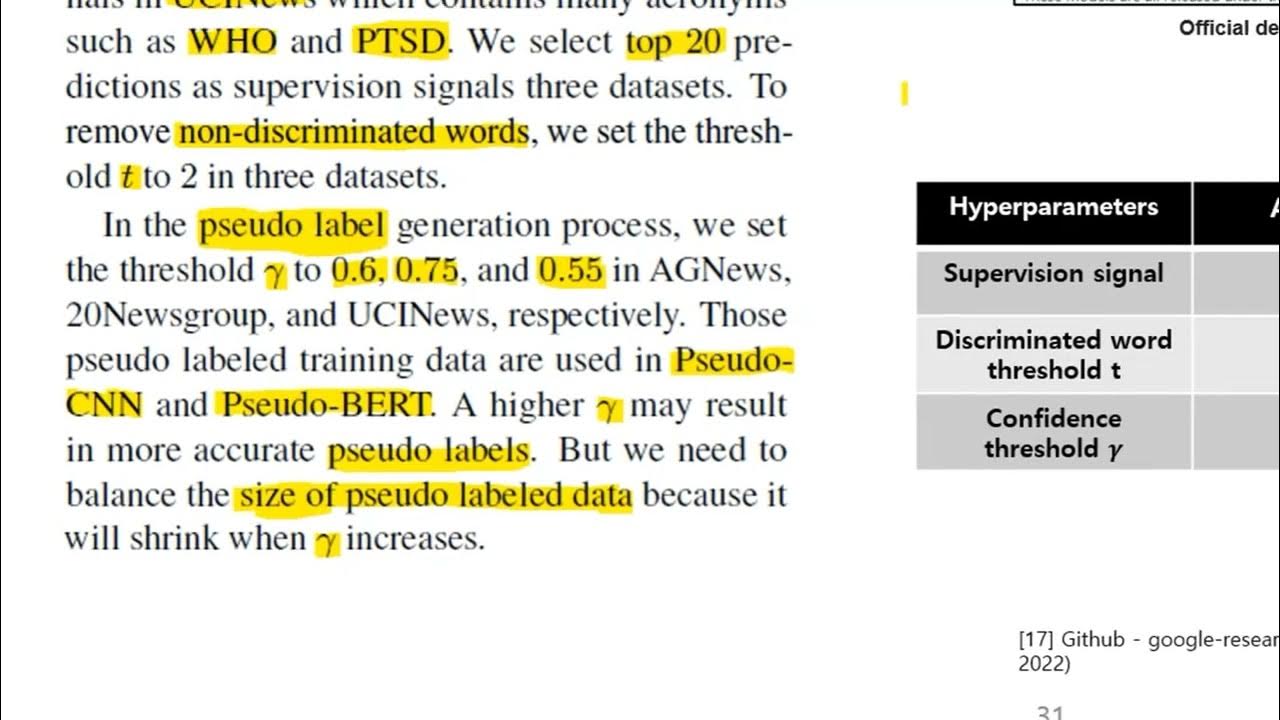 AI 논문읽기 4-18 NAACL22 (4 실험 - 구현) Weakly Supervised Text Classification from a LM (with 김도형 연구원 ...