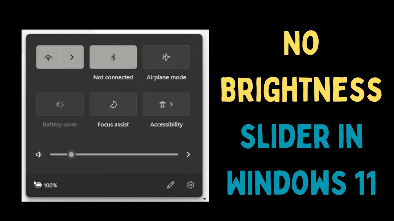 How to Fix No Brightness Slider in Windows 11 - YouTube