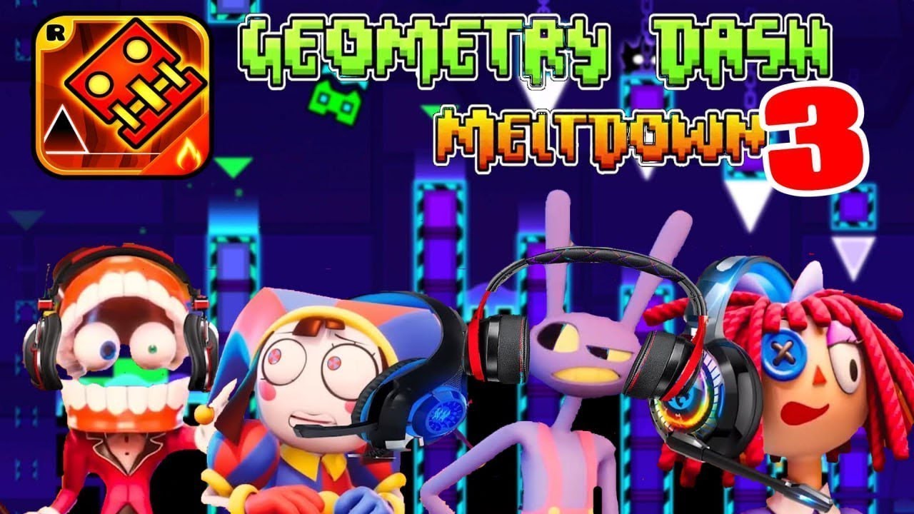 The Amazing Digital Circus Characters Play Geometry Dash Meltdown (Part ...