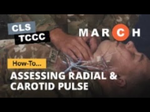 TCCC Assessing Radial and Carotid Pulse How To for Combat Life Savers