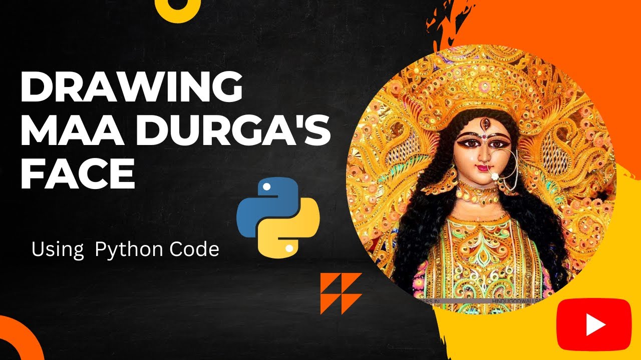 Drawing Durga Maa Face Using Python Code Durga Puja 2022 Youtube
