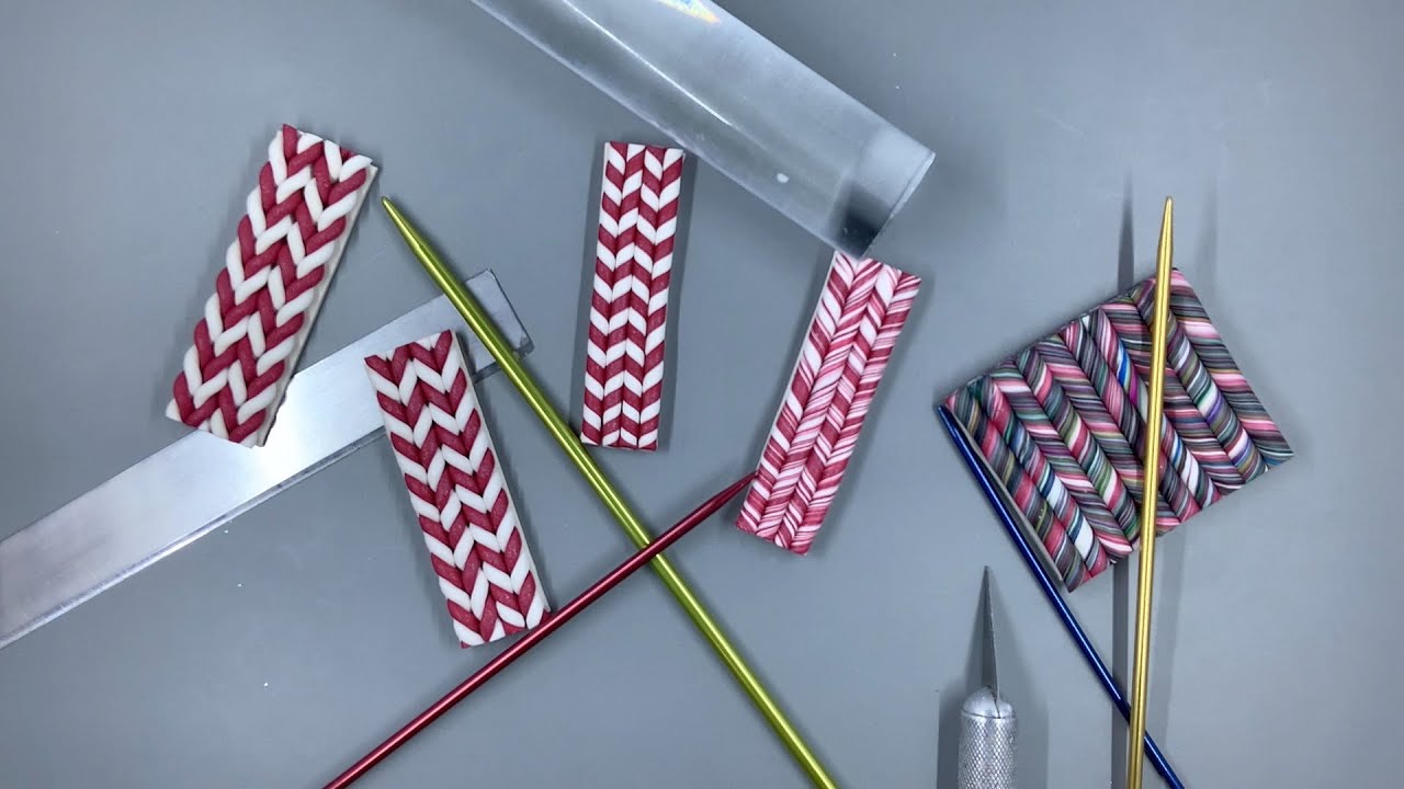 POLYMER CLAY TECHNIQUE TUTORIAL: THE FUN KNITTED PATTERN... - YouTube