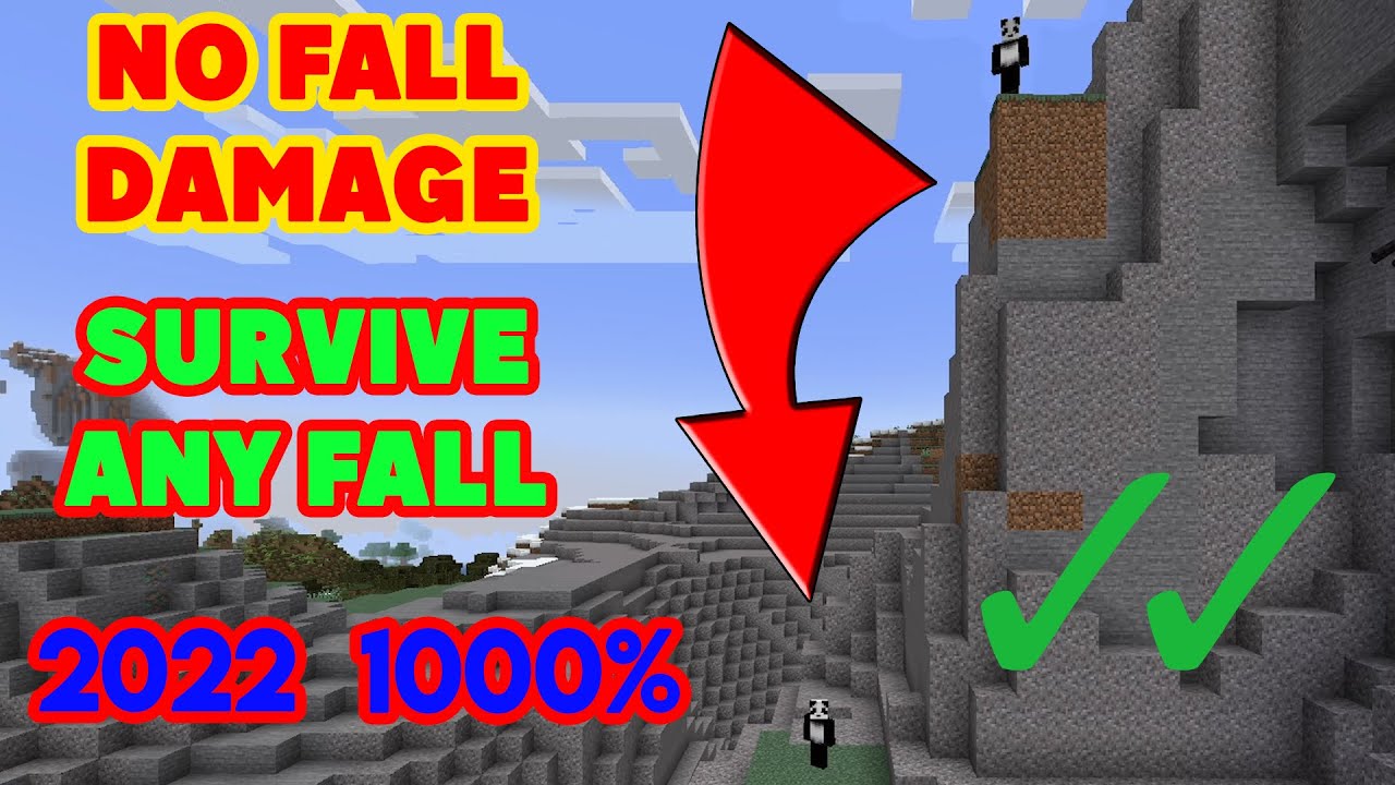 THIS MINECRAFT FALL DAMAGE HACK WILL BLOW YOUR MIND - YouTube
