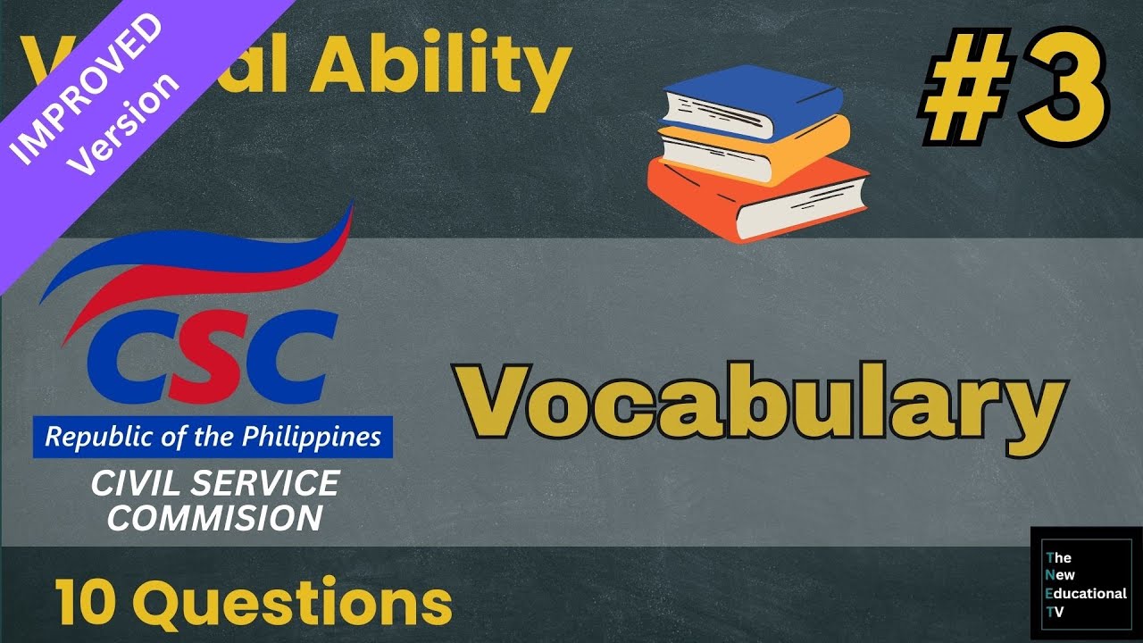 Civil Service Exam Reviewer 2026 - Vocabulary - Synonym - YouTube