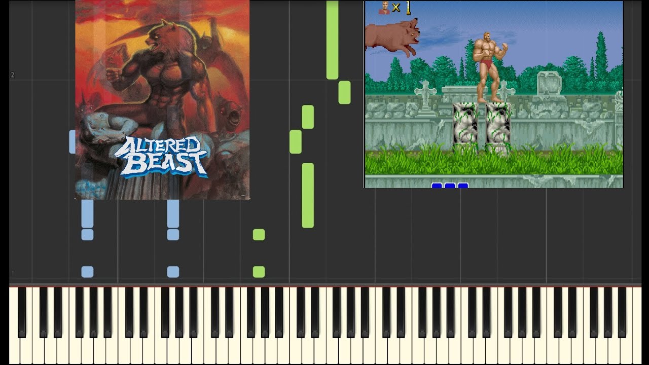 Altered Beast - Level 1 [Piano Cover Synthesia Tutorial] - YouTube