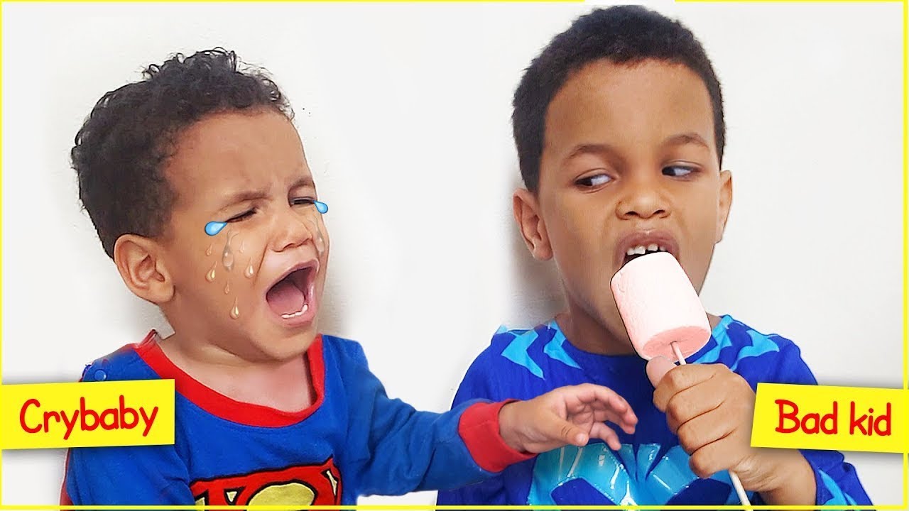 Bad baby brothers fight! Baddest kid steals tantrum crybaby candy ...